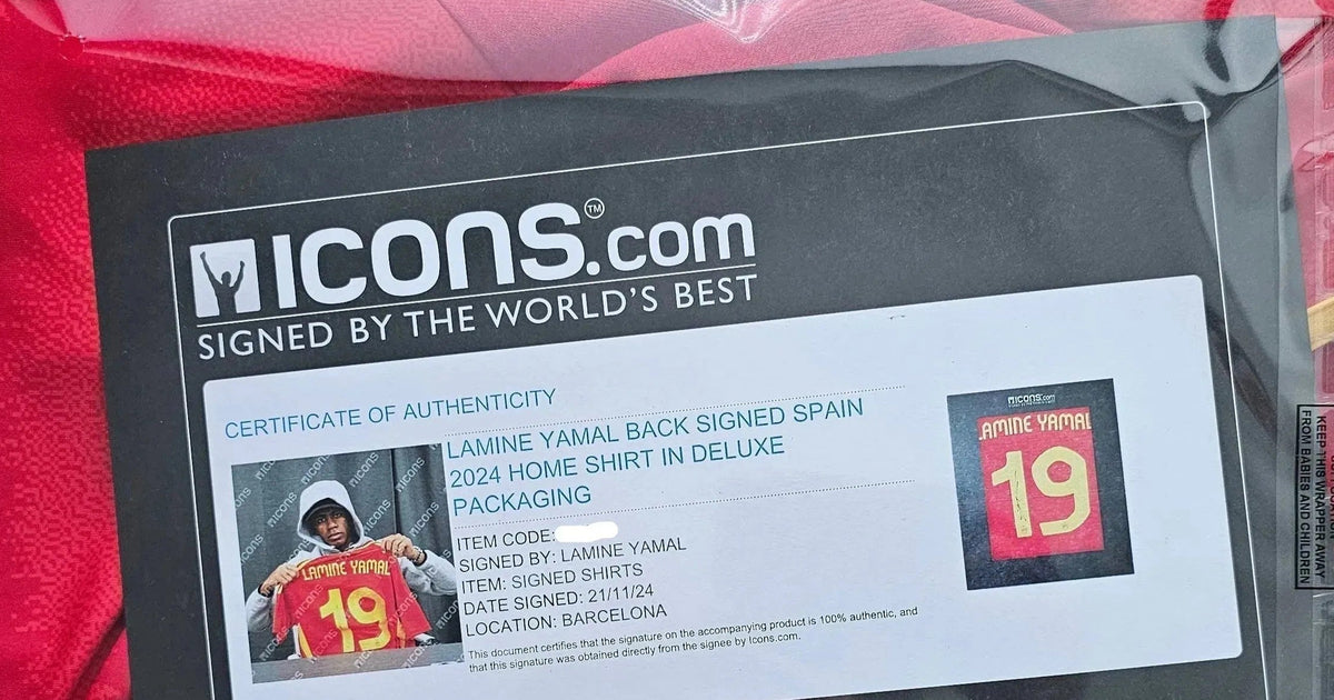 ICONS authenticated signed football shirts with COA and signing proof ...