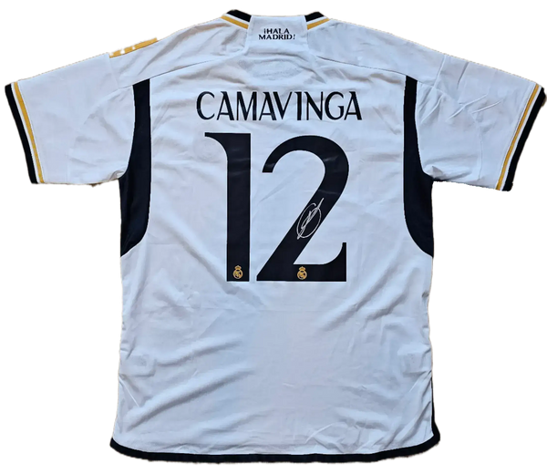 Eduardo Camavinga Signed Real Madrid Football Shirt 2023/24 Champion ...